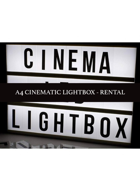 A4 CINEMATIC / FANCY LED LIGHTBOX - RENTAL, Everything Else on Carousell