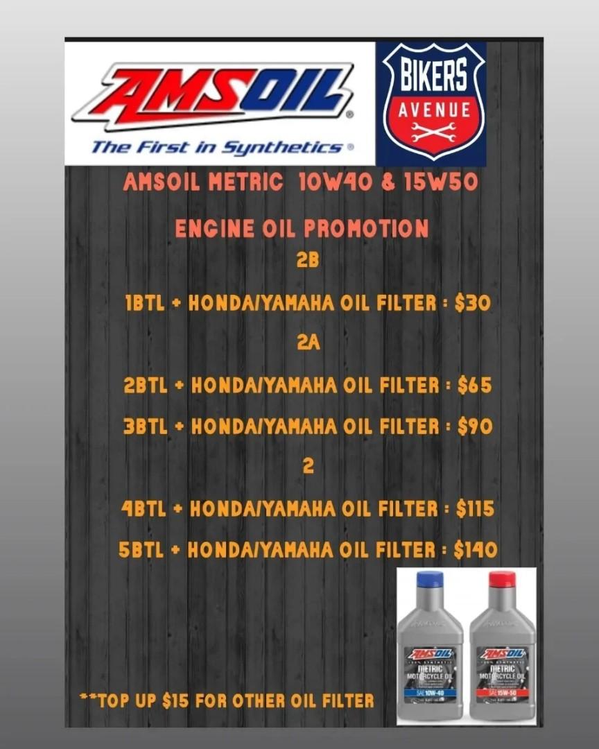 AMSOIL ENGINE OIL PROMO, Motorcycles, Motorcycle Accessories on Carousell