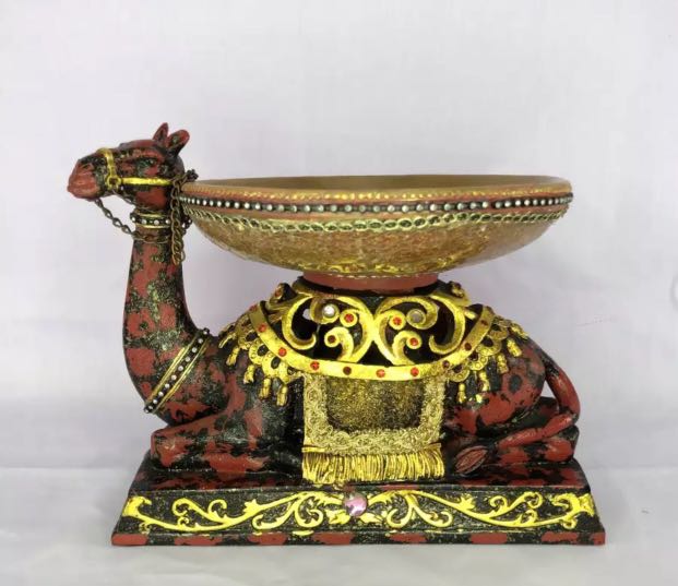 Antique Camel Tray Centerpiece Figurine, Furniture & Home Living, Home ...