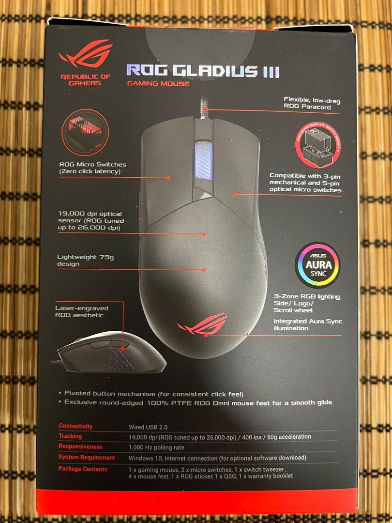 ASU’s Rog Gladius III Gaming Mouse, Computers & Tech, Parts & Accessories, Mouse & Mousepads on ...