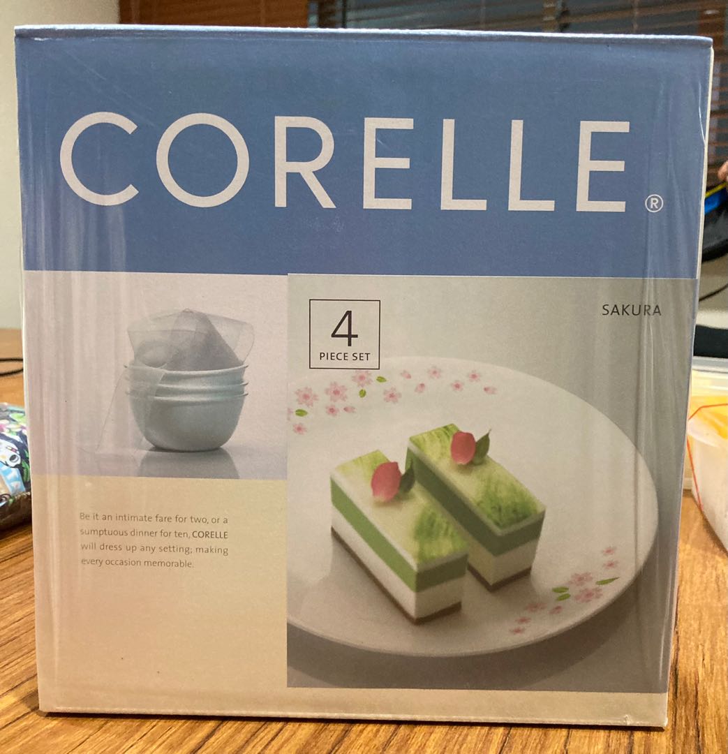 BN Corelle Sakura 4 piece set, Furniture & Home Living, Kitchenware ...