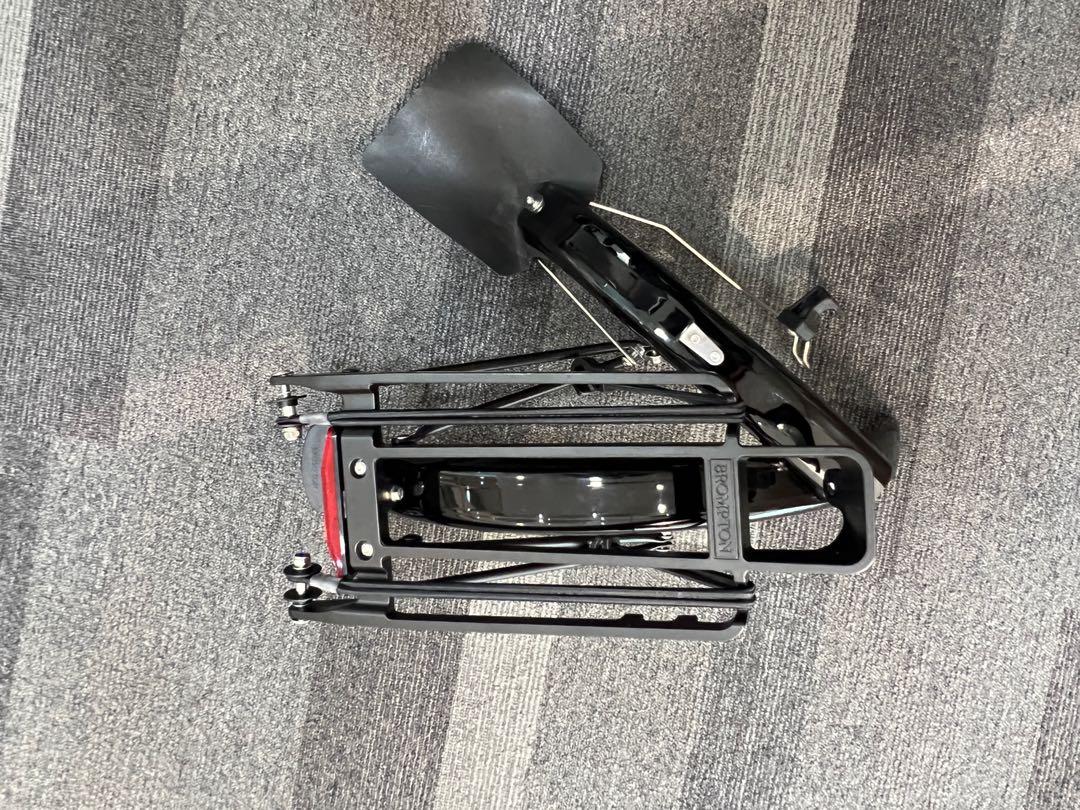 Brompton Front fender & rack Black edition, Sports Equipment, Bicycles ...