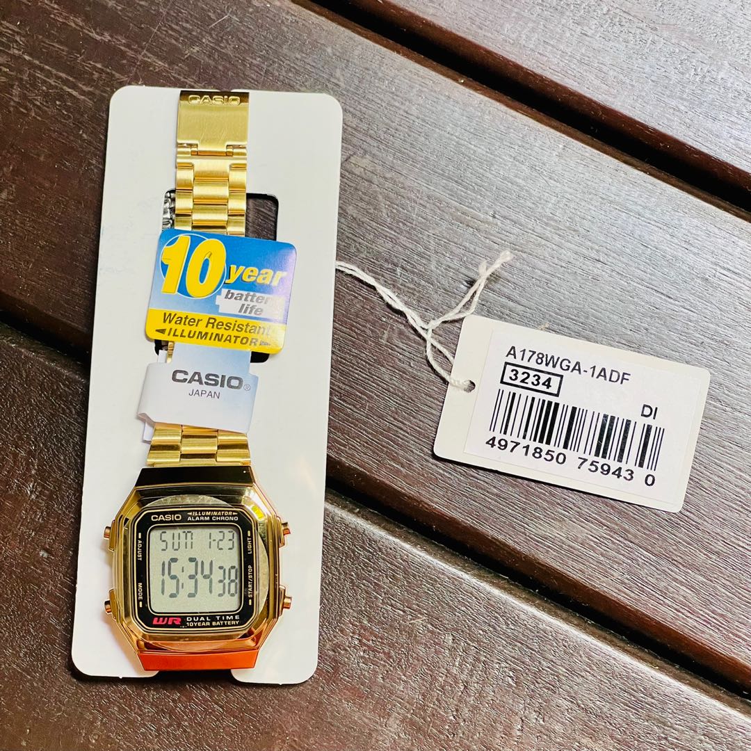 Casio Vintage A178 Watch A178WGA-1ADF, Women's Fashion, Watches ...