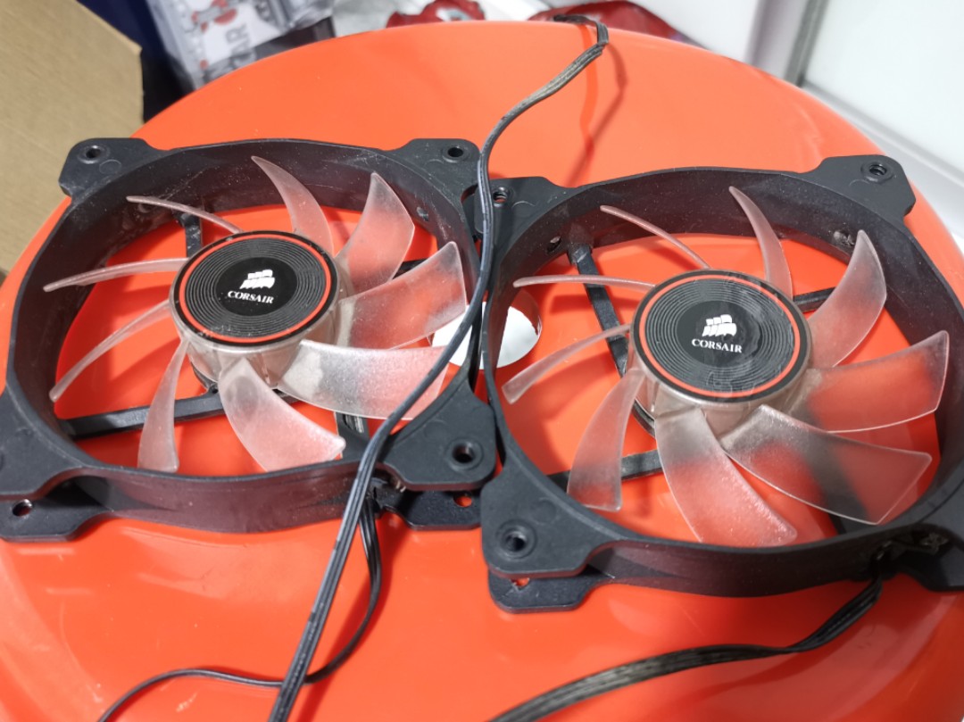 Cooler master red LED 120mm computer case fan, Computers & Tech, Parts ...