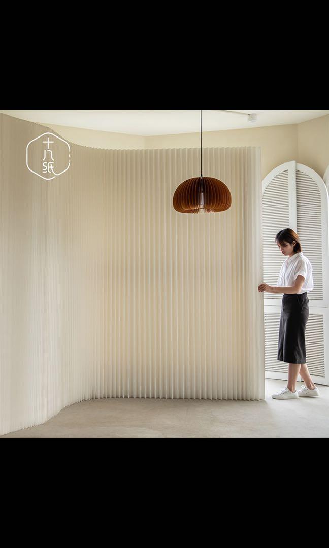 Foldable Paper Pleated Photo Backdrop / Divider, Furniture & Home ...