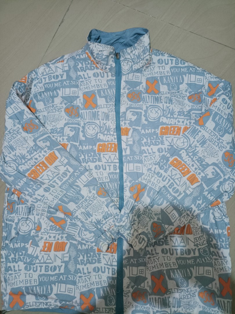 Green day jacket reversible, Men's Fashion, Tops & Sets, Hoodies on ...