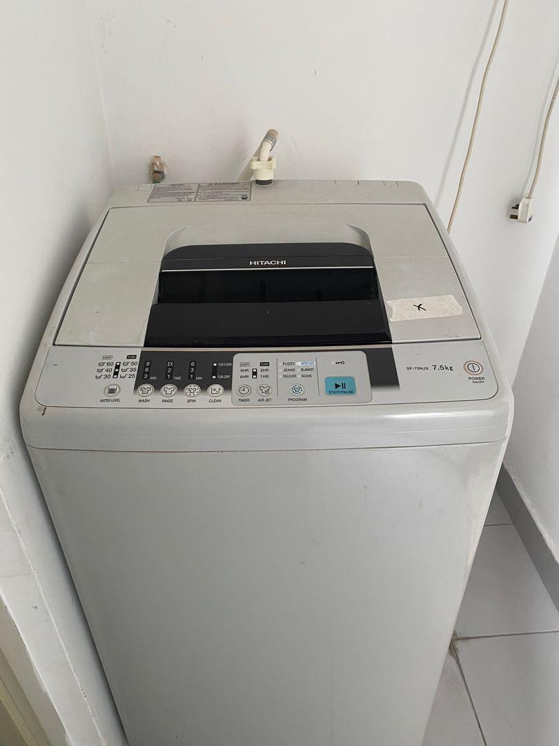 Hitachi 7.5kg washing machine, TV & Home Appliances, Washing Machines ...
