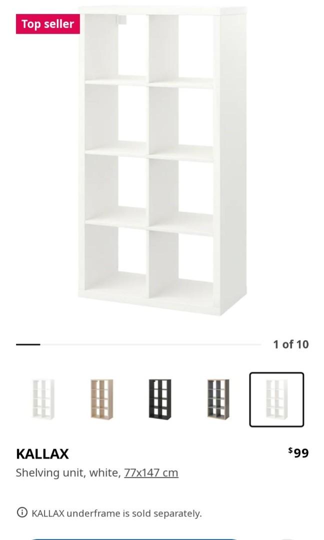 Ikea Kallax storage shelf in Red, Furniture & Home Living, Furniture ...