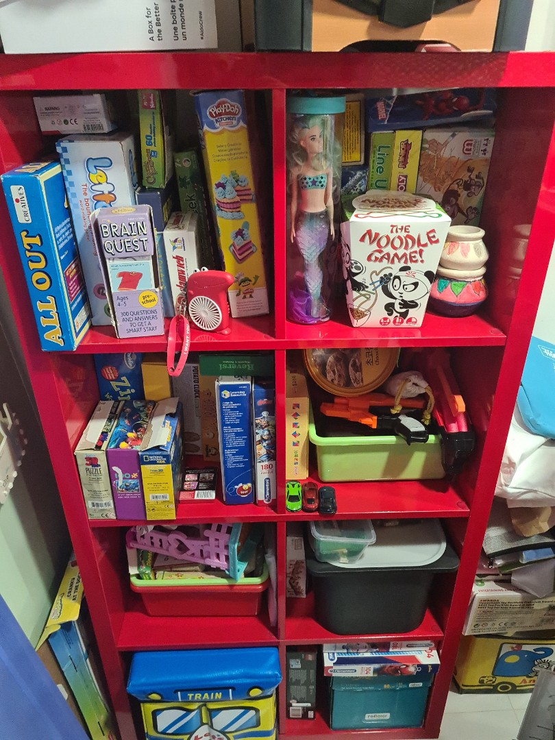 Ikea Kallax storage shelf in Red, Furniture & Home Living, Furniture ...