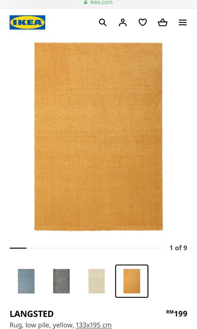 IKEA LANGSTED RUG #HuatNoBin, Furniture & Home Living, Home Decor ...