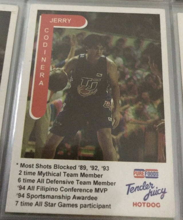 Jerry Codinera Purefoods TJ Hotdog Basketball card, Hobbies & Toys ...