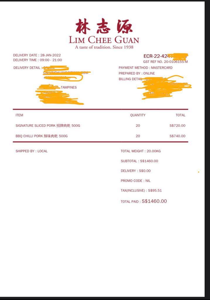 Lim Chee Guan Signature Sliced Pork, Food & Drinks, Local Eats on Carousell