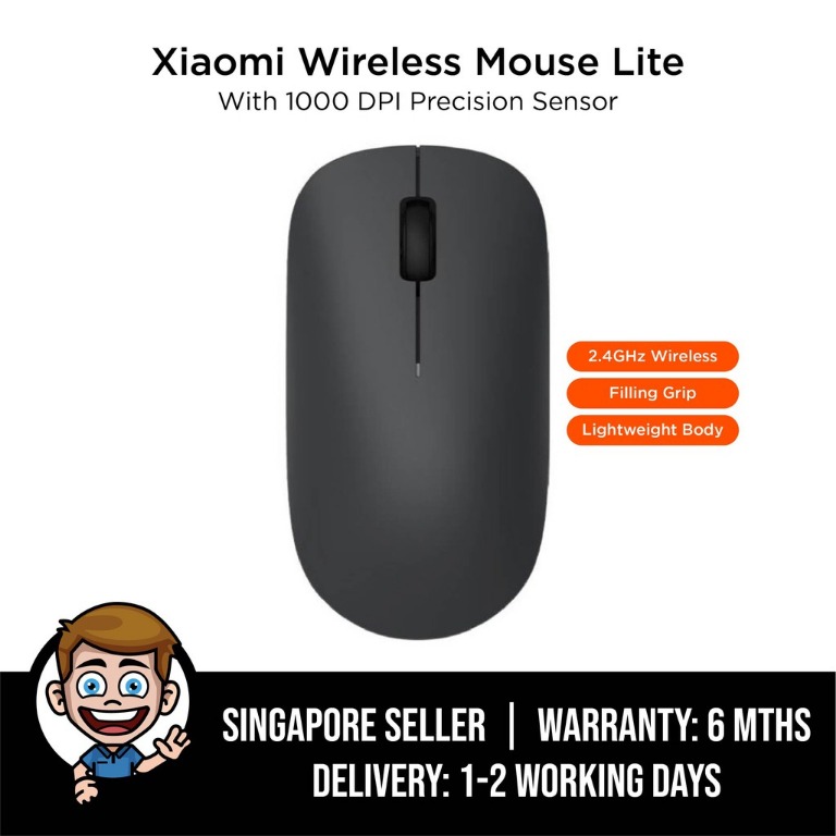 Mi Mouse, Wireless Mouse Lite with 1000 DPI Precision Sensor, 2.4GHz ...