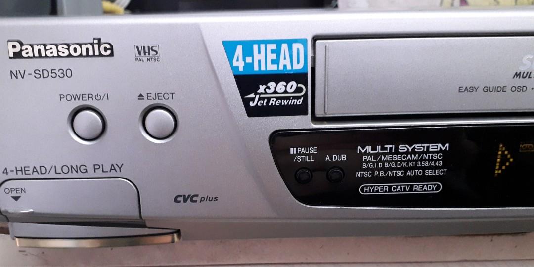 Panasonic 4Head VCR/VHS/Video Cassette player/Recorder, TV & Home ...
