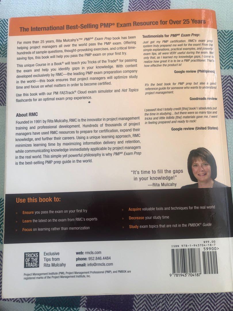 PMP exam prep, tenth edition by Rita Mulcahy, Hobbies & Toys, Books ...