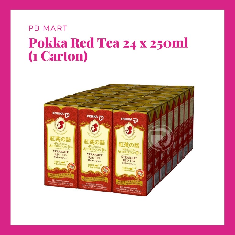 Pokka Red Tea (250ml x 24), Food & Drinks, Beverages on Carousell