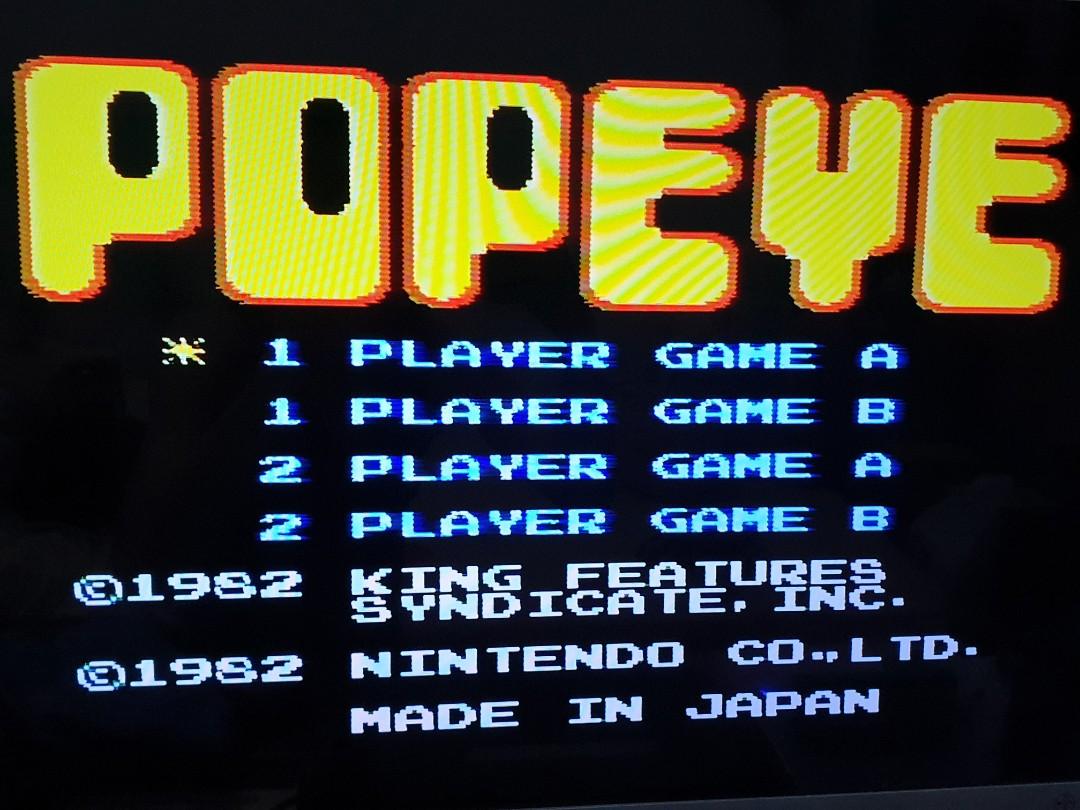 Popeye Family Computer Famicom original game japan, Video Gaming, Video ...