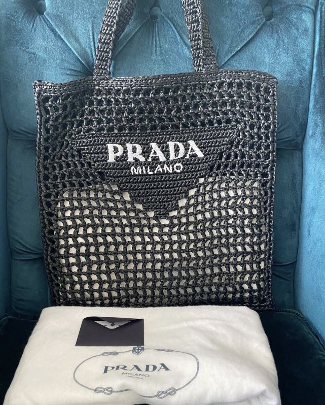 Prada beach bag, Luxury, Bags & Wallets on Carousell
