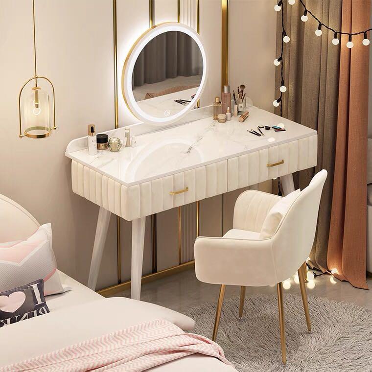 [READY STOCK] 80cm Dressing Table With LED mirror & Sofa chair - 4 ...