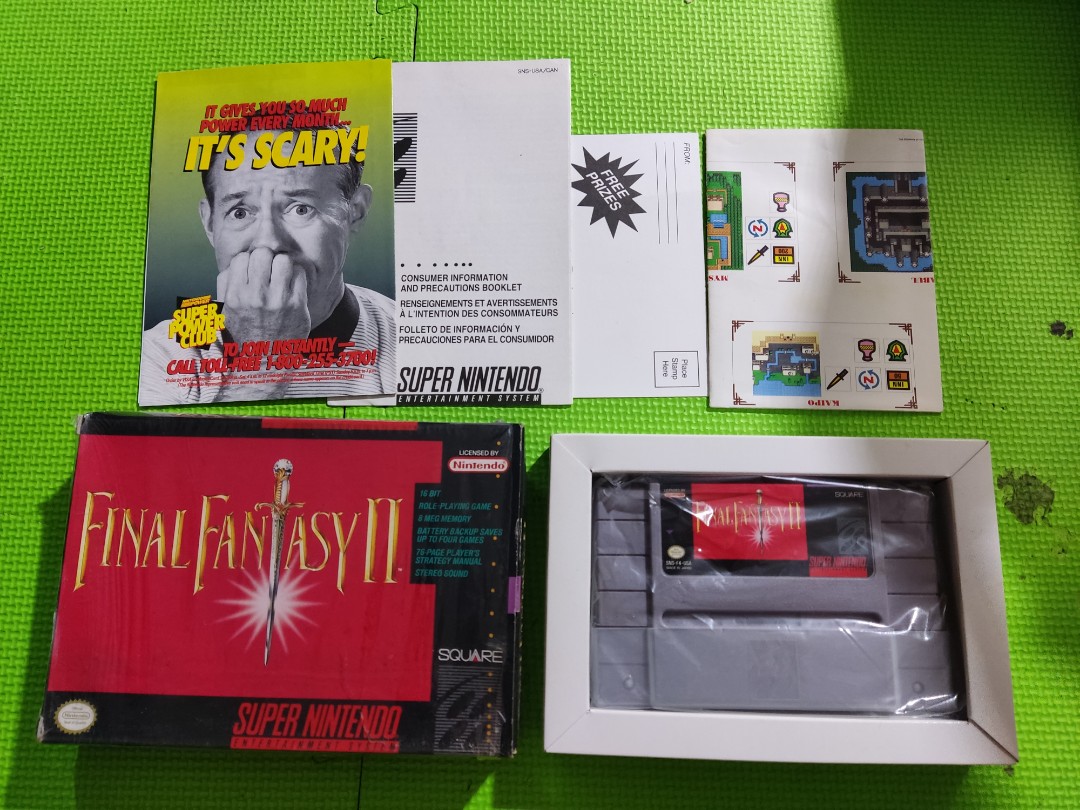 SNES Super Nintendo Cartridge Game Card FINAL FANTASY II (Original ...