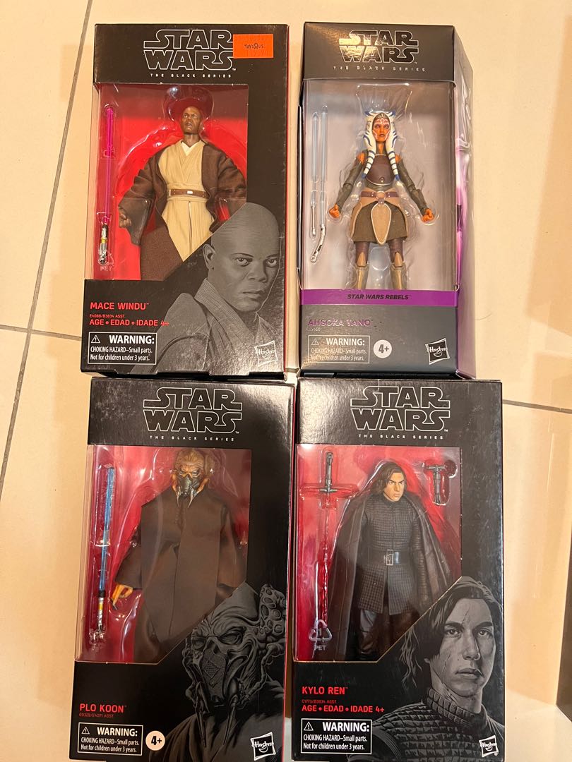 Star Wars Black Series Plo Koon Ahsoka Tano Mace Windu Kylo Ren 6 inch ...