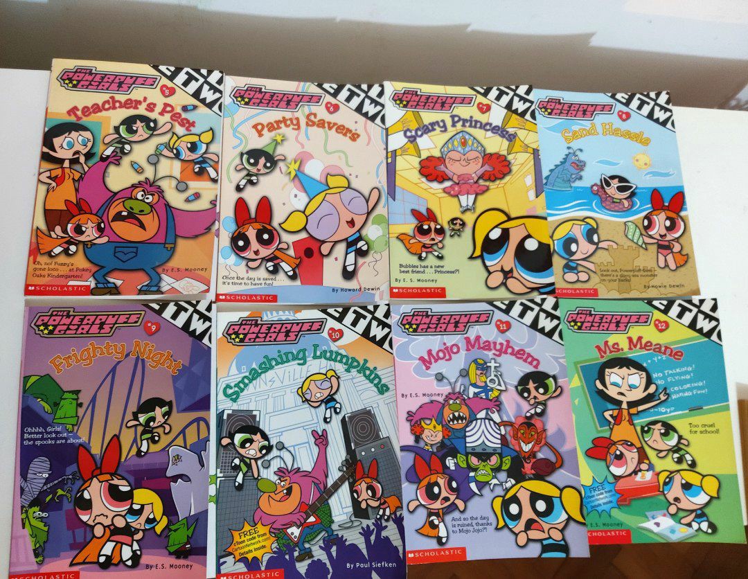 The Powerpuff Girls books #5-12 & movie novelization, 興趣及遊戲, 書本 & 文具 ...