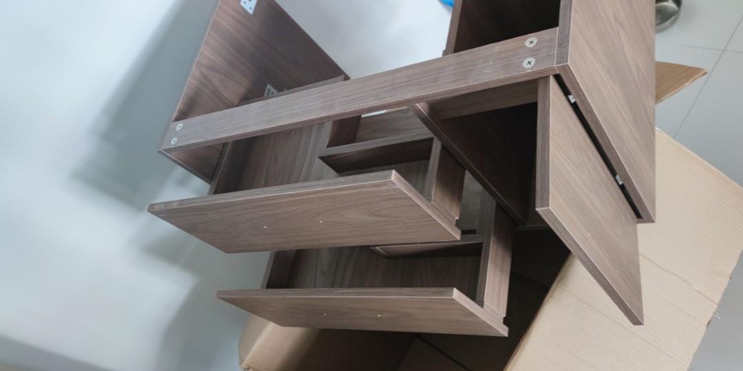 Toilet Table top basin and vanity cabinet set, Furniture & Home Living ...