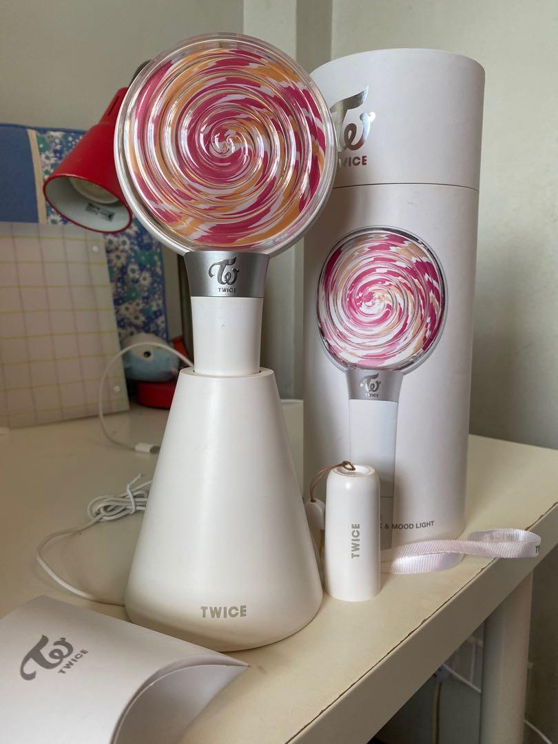 TWICE OFFICIAL light stick and mood light with box( and banner from ...