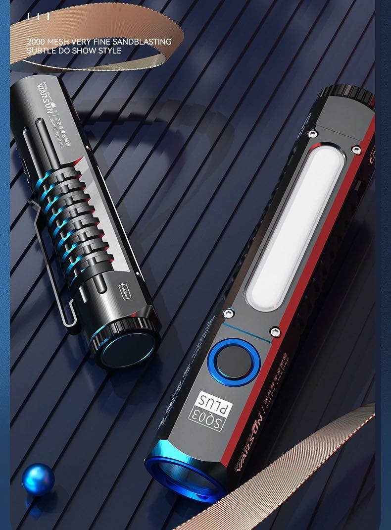WARSUN SQ03 PLUS P50 1000lm With COB Sidelight Type-C USB Rechargeable 21700 EDC Flashlight ...
