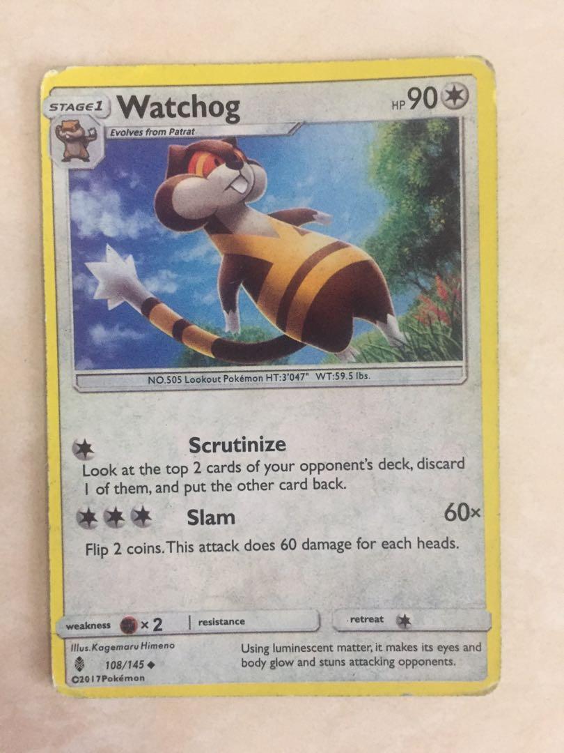Watchog Patrat Pokemon Card, Hobbies & Toys, Toys & Games on Carousell