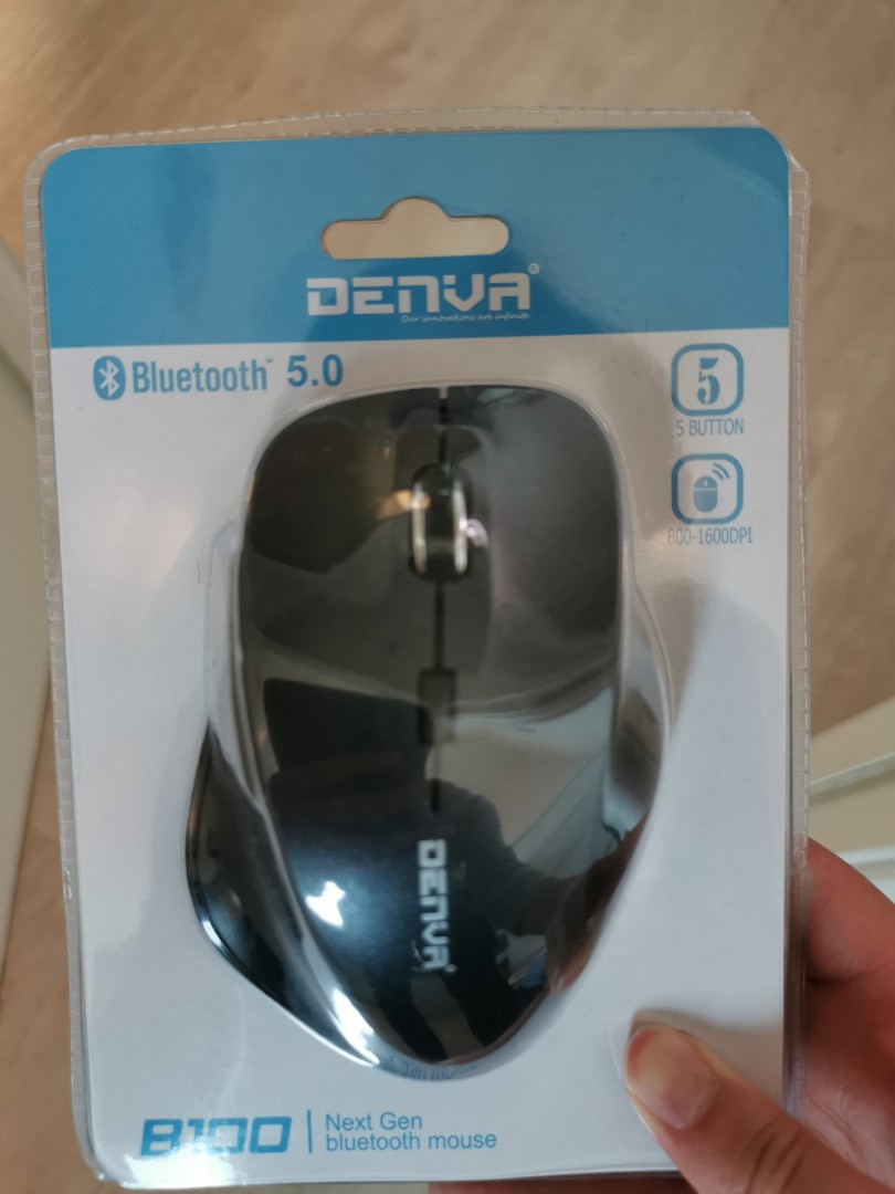 藍芽滑鼠 Denva 全新, 電腦＆科技, 電腦周邊及配件, 電腦滑鼠及相關產品 - Carousell