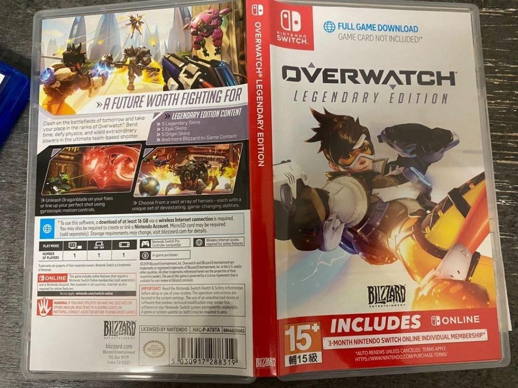 二手 SWITCH NS Overwatch: Legendary Edition (Code in a Box) 守望天使美版, 電子遊戲 ...