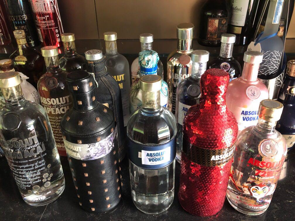 Absolut mixed bottles, Food & Drinks, Alcoholic Beverages on Carousell