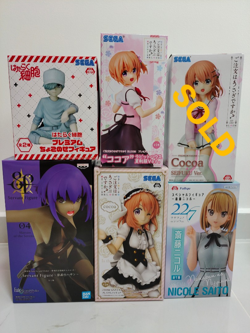 Assorted Anime Figures: Cell at Work Is the Order a Rabbit Cocoa Fate ...