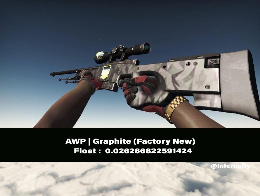 AWP Graphite FN CSGO SKINS KNIVES, Video Gaming, Gaming Accessories, In ...
