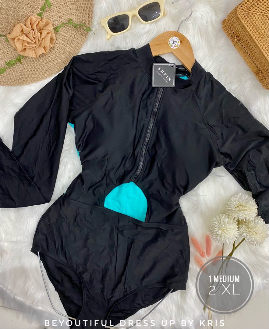 Brandnew Shein Rash guard, Women's Fashion, Swimwear, Rash guard on ...