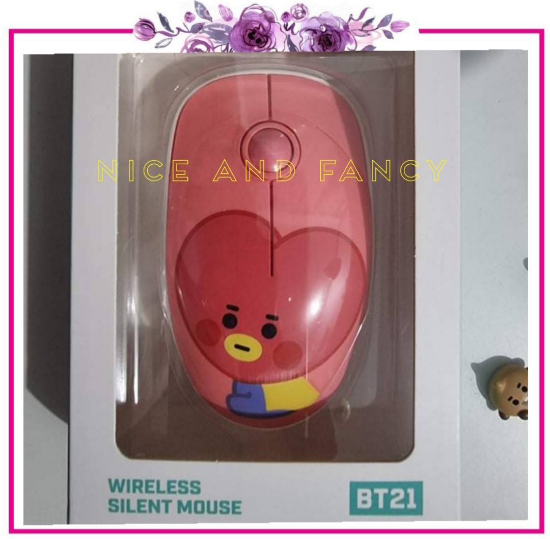 BT21 Line Friends Tata Wireless Silent Mouse, Hobbies & Toys ...