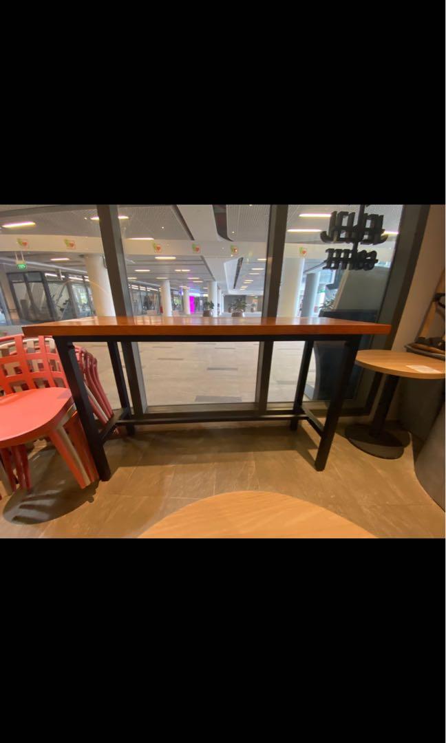 Cafe high table (1m in height, 1.8m in length, 60cm width), Furniture ...