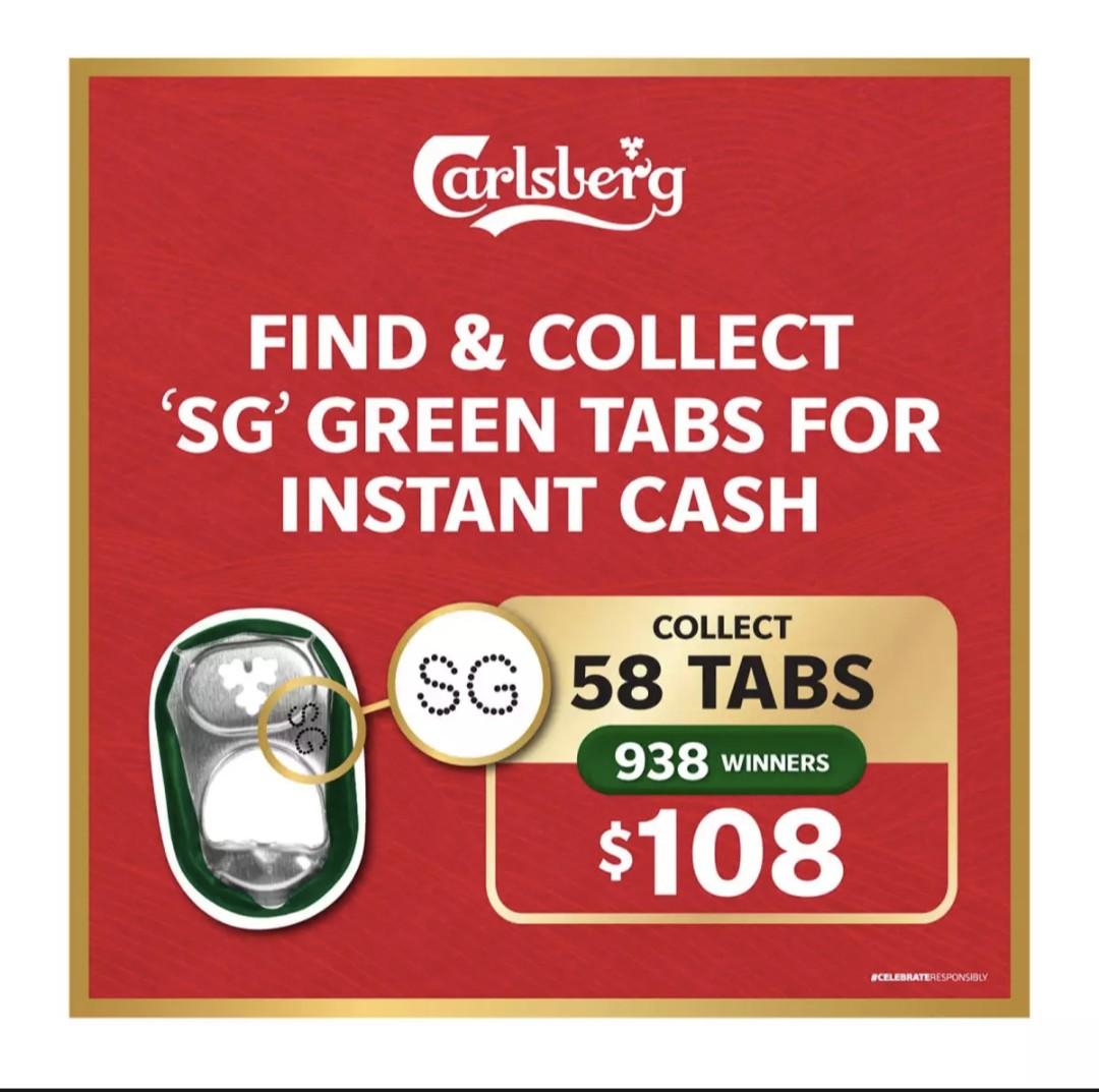 Carlsberg SG tab, Food & Drinks, Alcoholic Beverages on Carousell