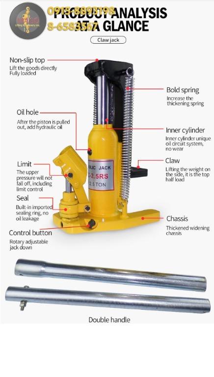Claw Type Hydraulic Jack 10 Tons, Commercial & Industrial, Industrial ...