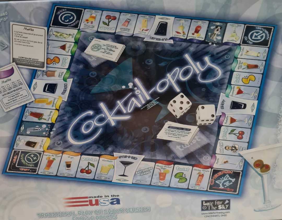 Cocktail-opoly Drinking Board Game Multiplayer Cocktail Monopoly ...
