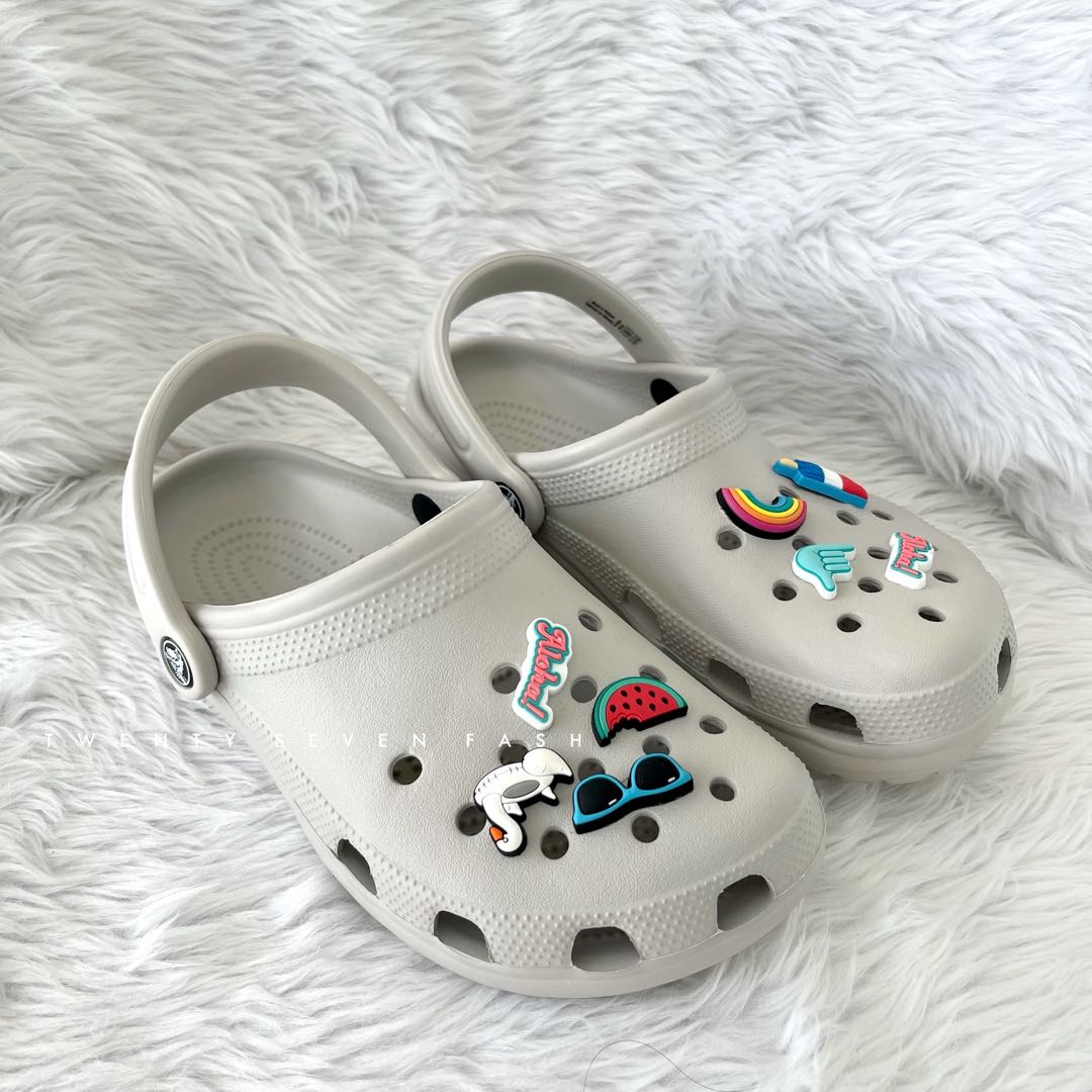 Crocs Classic Clog Pearl White, Women's Fashion, Footwear, Flats ...