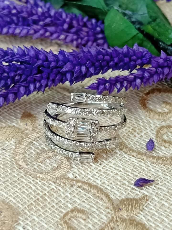 Diamond Layer Ring, Women's Fashion, Jewelry & Organizers, Rings on ...