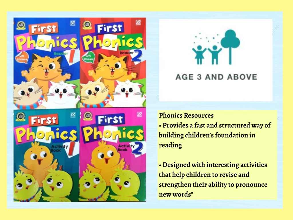 First Phonics Reader & Activity Book 1-2 (3 years and above) (Preschool ...