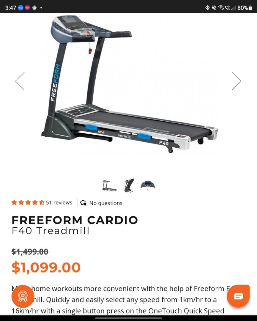 FReeform F40 treadmill, Sports Equipment, Exercise & Fitness, Cardio ...