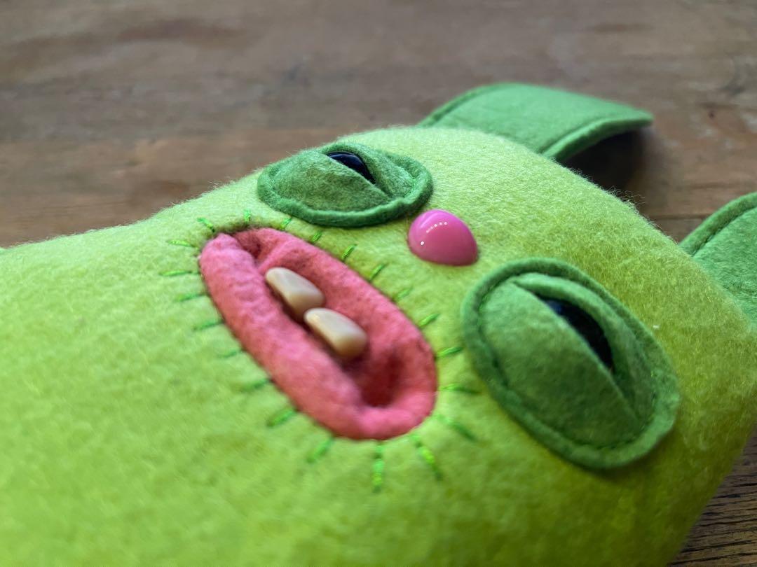 Fuggler Felt Lime Green Rancid Rabbit 9″ Plush Funny Ugly Monster Spin ...