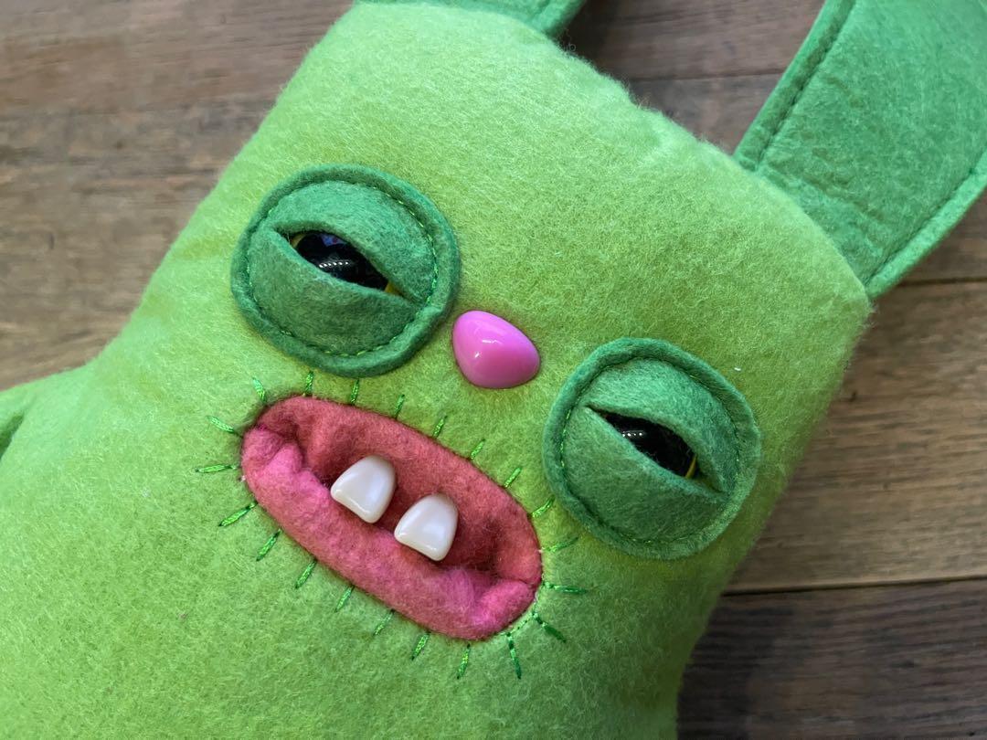Fuggler Felt Lime Green Rancid Rabbit 9″ Plush Funny Ugly Monster Spin ...