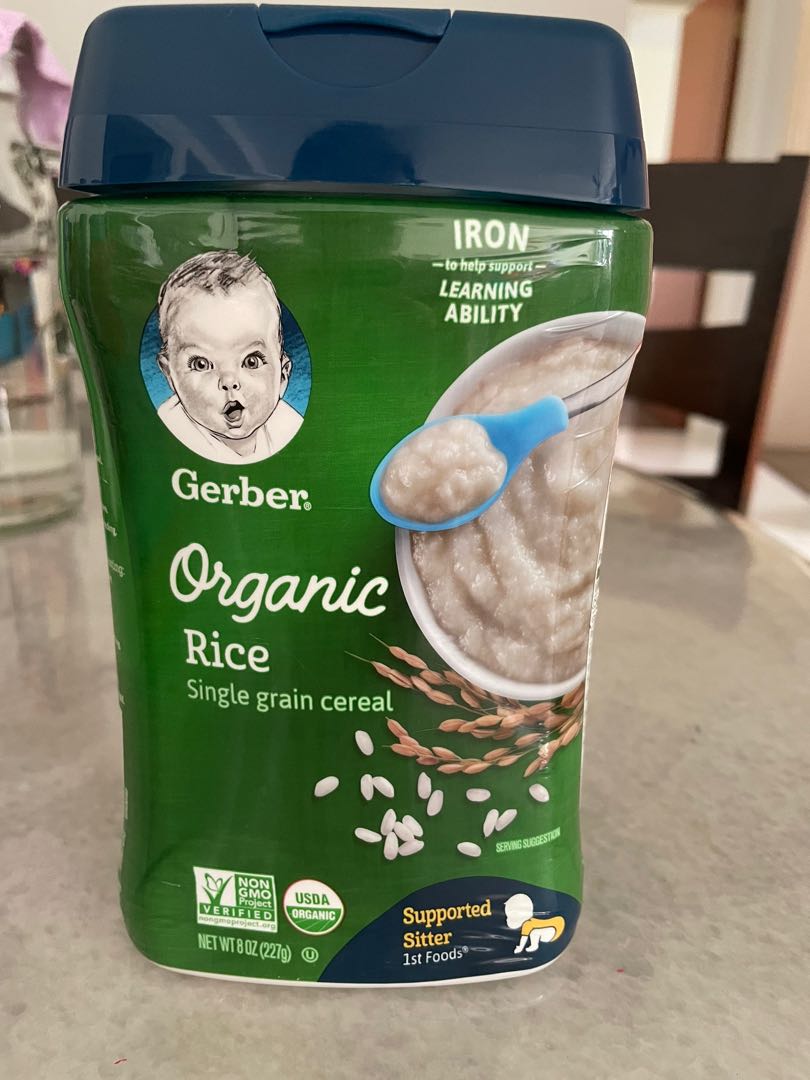 Gerber Organic Rice Single Grain Cereal, Babies & Kids, Nursing ...