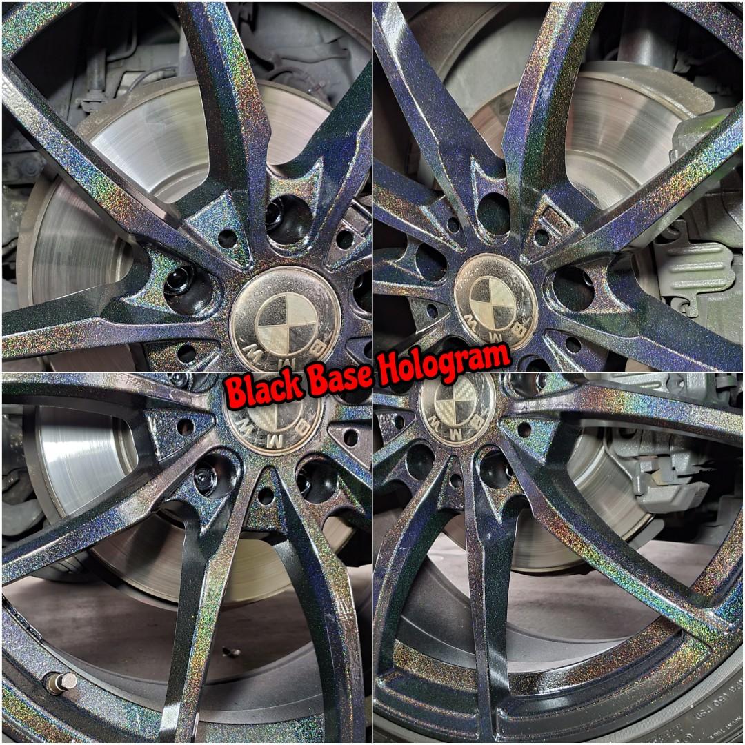 Gloss Black Hologram Rims Spray Paint Service On (BMW 318), Car ...