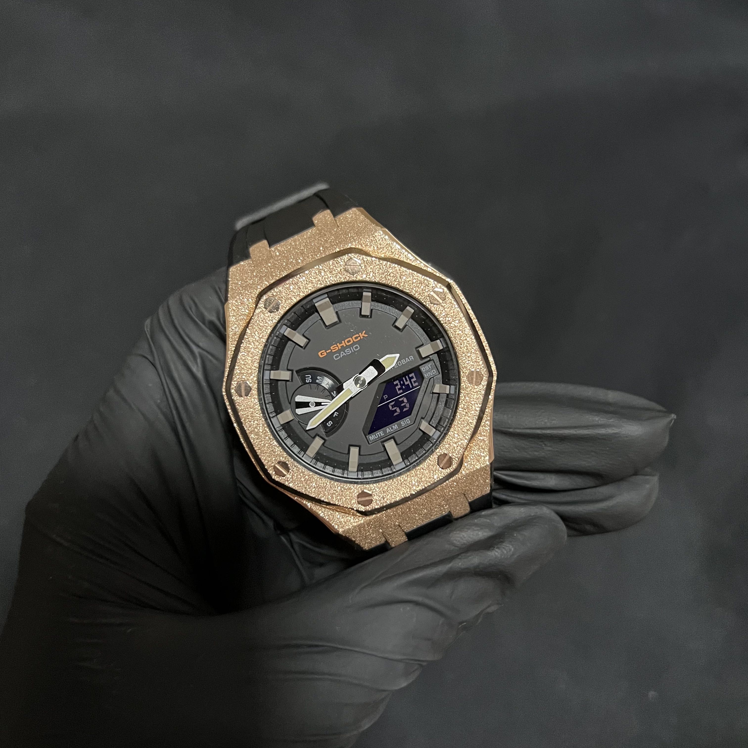 G-Shock CasiOak Mod Rose Gold, Luxury, Watches on Carousell
